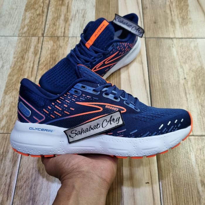 Jual Sepatu Brooks Glycerin 20 Blue Depths Palace Blue Orange - Jakarta ...