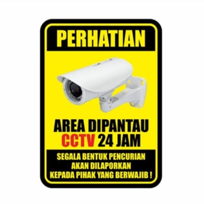 Jual STIKER CCTV Area PERHATIAN 15 X 10 CM sign Rambu k3 safety - Kab ...