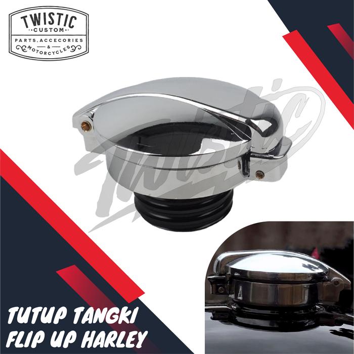 Promo Tutup Tangki Flip Up Vintage Retro Vented Motor Harley Davidson ...