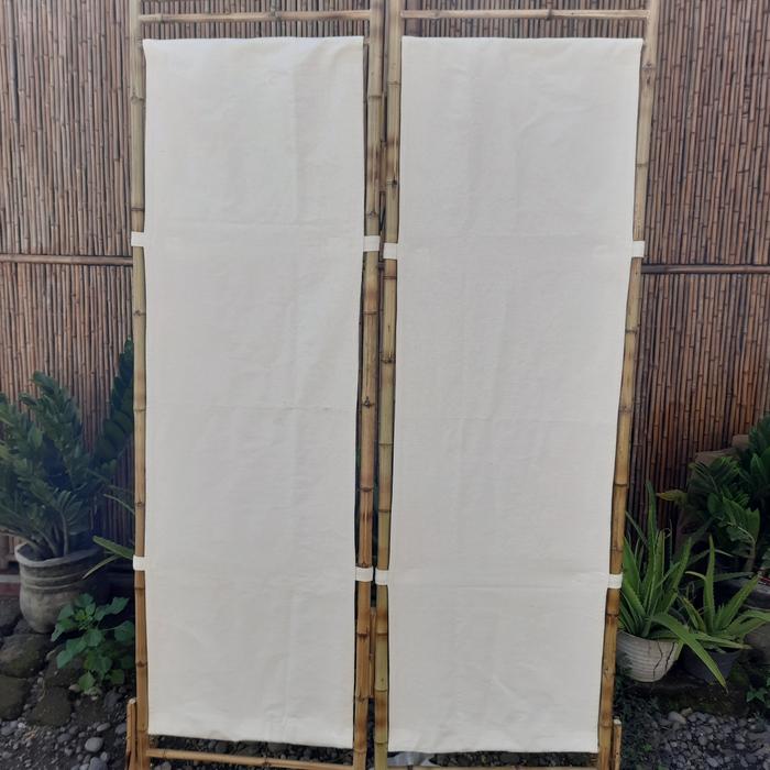 Jual Partisi Ruangan/Penyekat Ruangan Minimalis Bambu Kombinasi Kain 2 ...