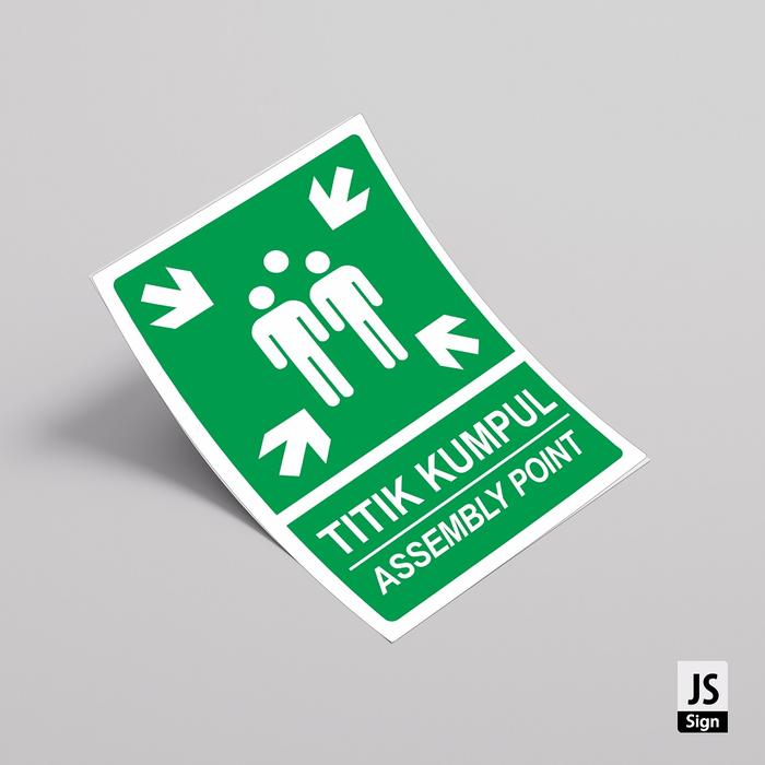 Jual STICKER K3 SAFETY SIGN TITIK KUMPUL ASSEMBLY POINT - M(45x30cm ...