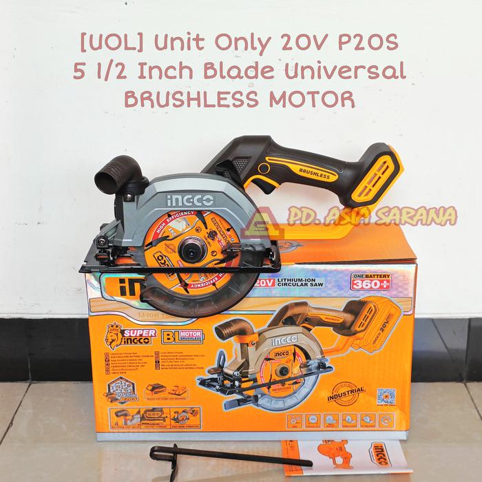 Jual Cordless Mini Circular 5 1/2” Inch Brushless INGCO CSLI1402 Saw ...