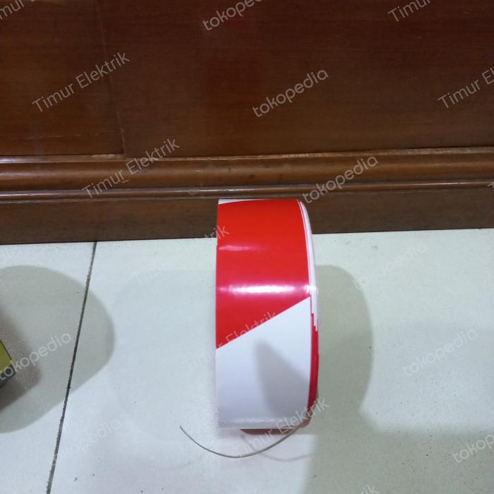 Jual Police Line Garis Polisi Barricade 2"x300 mtr MERAH PUTIH KUNING ...