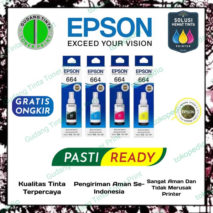 Jual 1 Set Tinta Epson 664 Original Printer L100 L110 L120 L200 L300 L310 - Jakarta Selatan ...