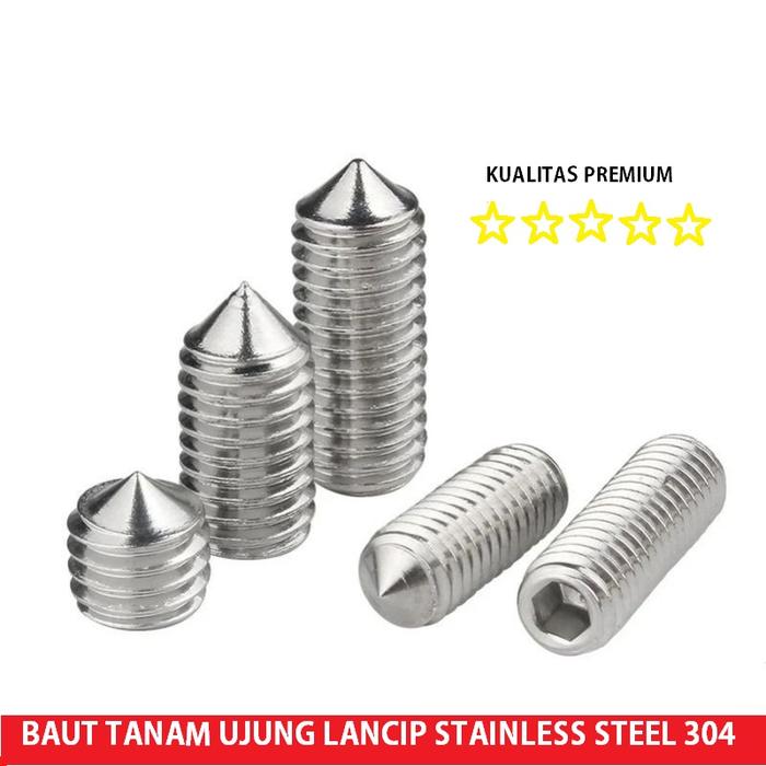 Jual 10PCS BAUT TANAM L M3 x 4 STAINLESS STEEL 304 BAUT TANAM UJUNG TAJAM - Kota Bekasi - Cakra ...