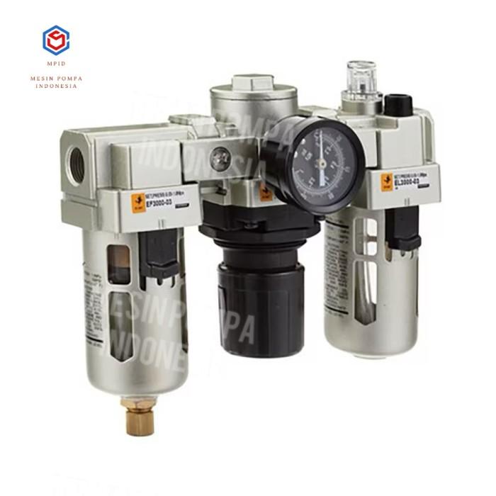 Jual AIR FILTER REGULATOR PNEUMATIC FRL 1/2" EC4000-04D EMC AUTO DRAIN ...