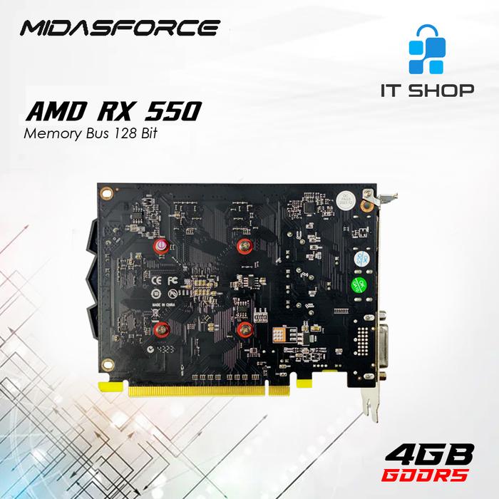 Jual Vga Midasforce Amd Rx 550 4gb Gddr5 128bit - Vga Midas Rx 550 Di ...