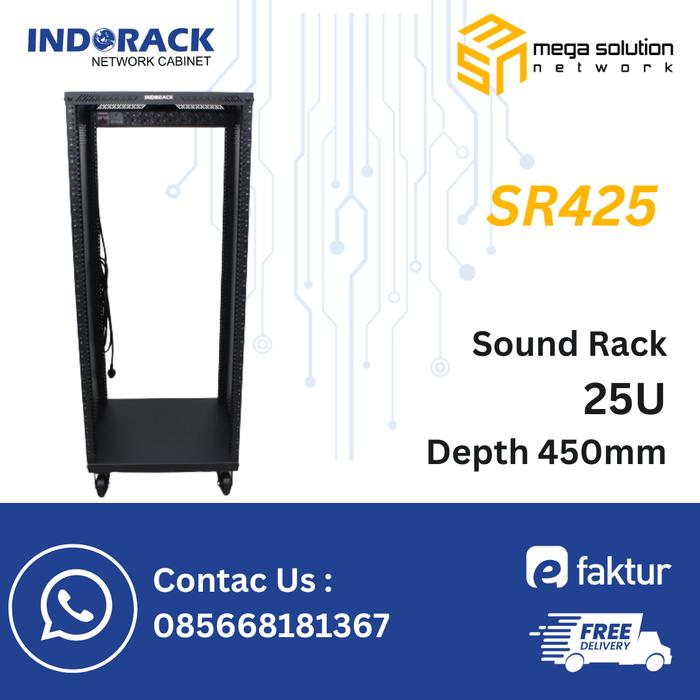 Jual INDORACK SR425 Audio Rack 25U Depth 450mm Rack Audio System ...