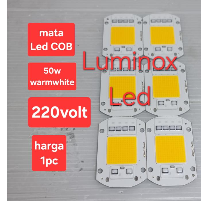 Jual mata led pju cobra 50w 50 watt - chip sorot cob 50watt 3000k warm ...
