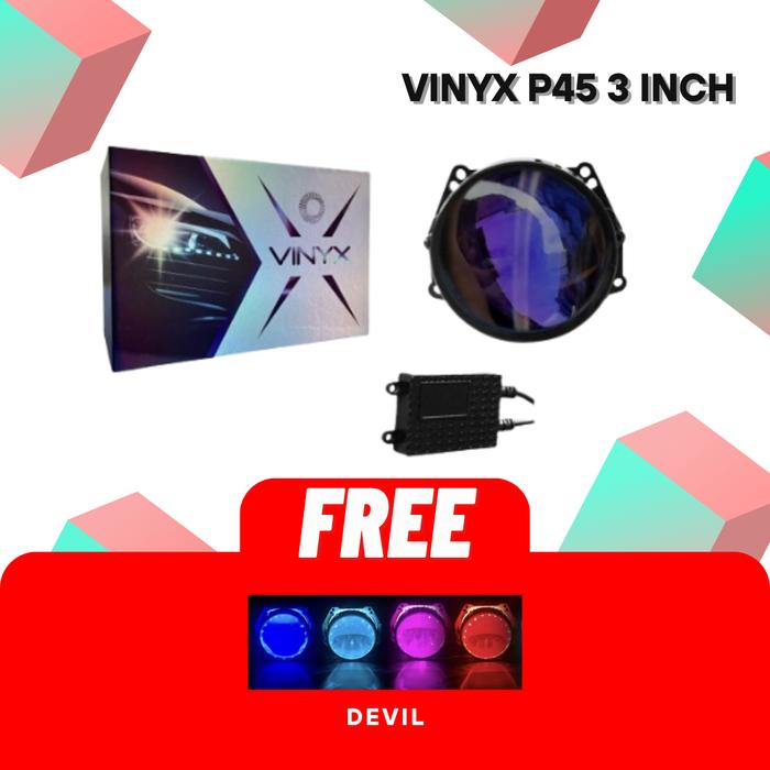 Jual Lensa Lampu LED Projector Projie BiLED 3 Inch Mobil Motor Vinyx ...