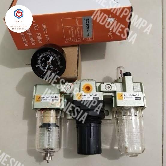 Jual AIR FILTER REGULATOR PNEUMATIC FRL 1/4" EC2000-02 EMC - Jakarta Barat - Mesin Pompa ...