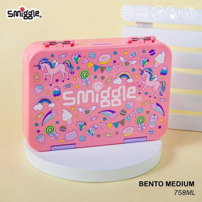 Jual Smiggle Happy Medium Bento Lunchbox Sekat 4 Mbento - Play Astronot ...
