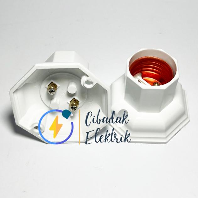 Jual Fitting Plafon Bulat / Segi Mikotek / Fitting Lampu Plafon E27 ...