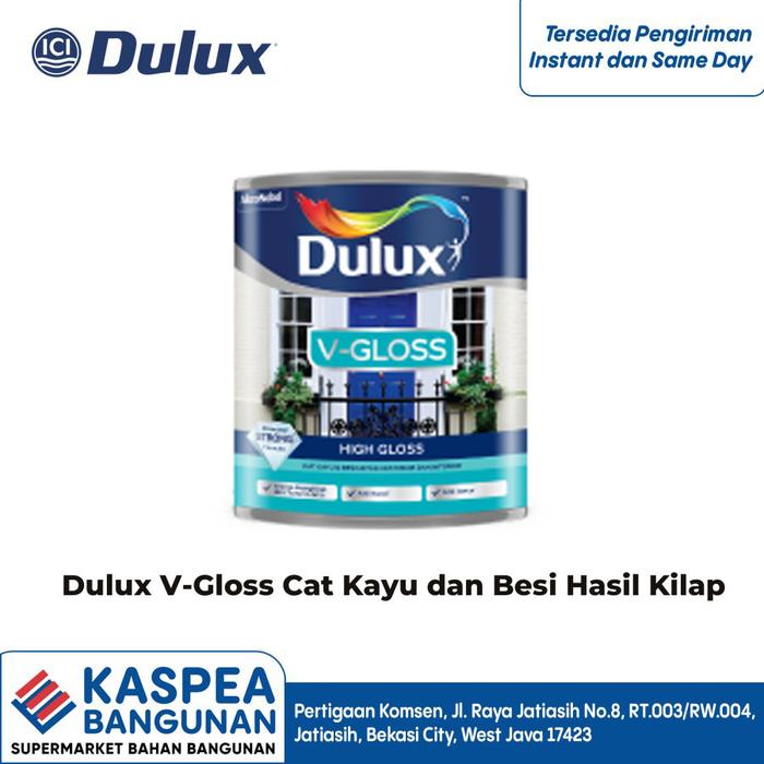 Jual DULUX V-GLOSS CAT KAYU & BESI GLOSSY 1 LITER WARNA PUTIH - Kota ...