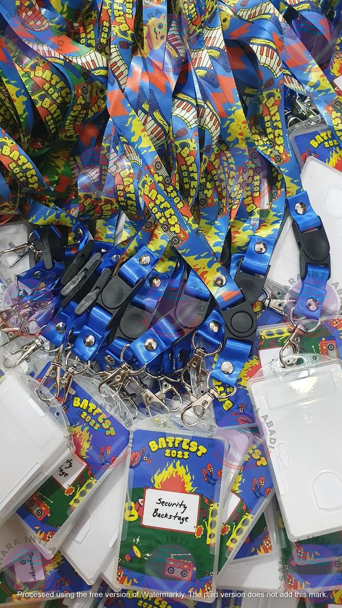 Jual Cetak Lanyard Custom Tali ID Card Full Print Color - LANYARD+FRAME ...