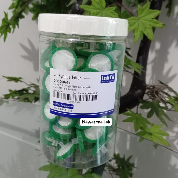 Jual Syringe Filter PES 25mm 0,45um Labfil Outer Ring and Printing ...