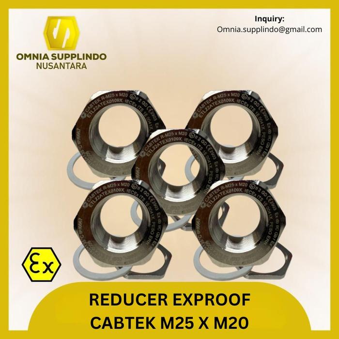 Jual Reducer Exproof CABTEK M25 x M20 Brass Nickel Plated (BNP ...