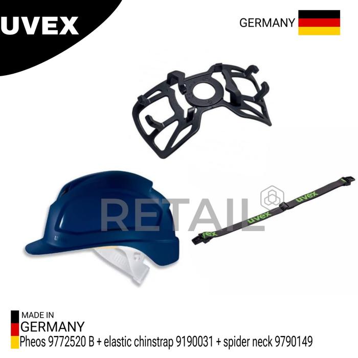 Jual PROMO Helm Uvex B 9772520+Chin Strap 9790031+Spider Neck 9790149 ...