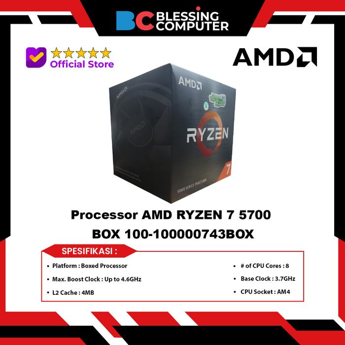 Promo Processor AMD RYZEN 7 5700 BOX 100-100000743BOX Cicil 0% 3x ...