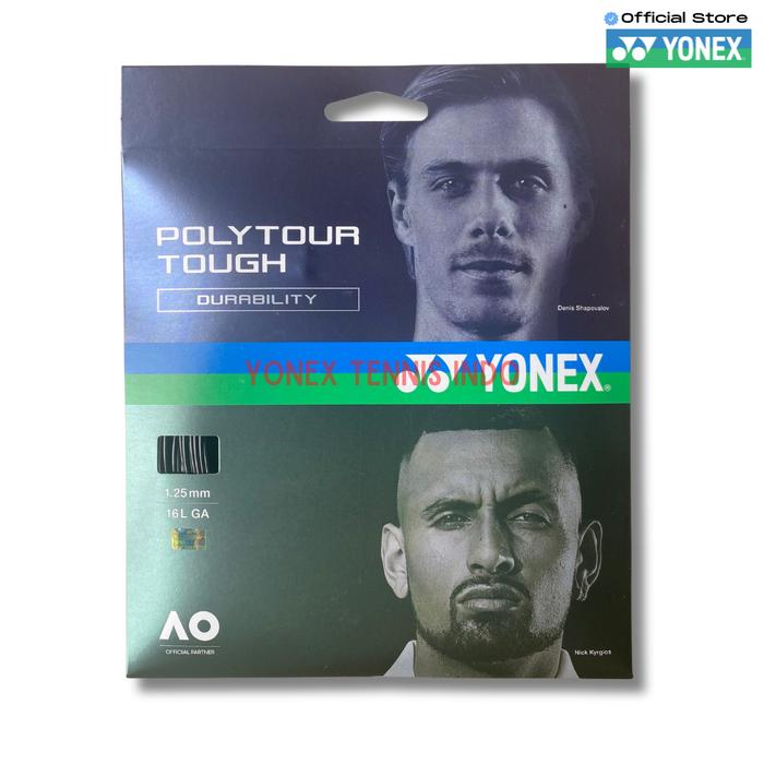 Jual Yonex PTGT125 POLYTOUR TOUGH 125 16L senar tenis - black - NEW ...