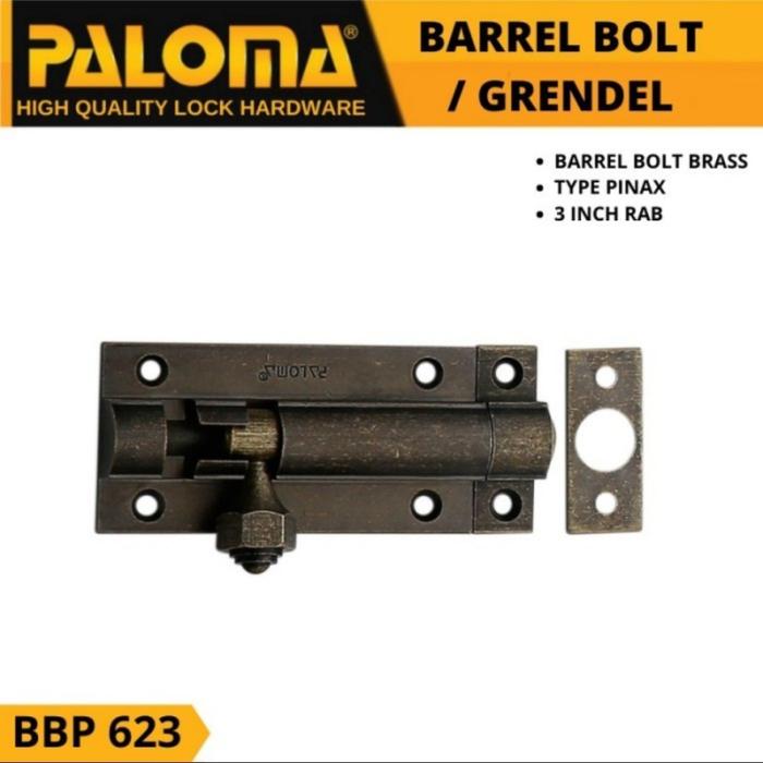 Jual Barrel Bolt PALOMA BBP 623 PINAX 3" | Grendel Slot Kunci - Kota ...