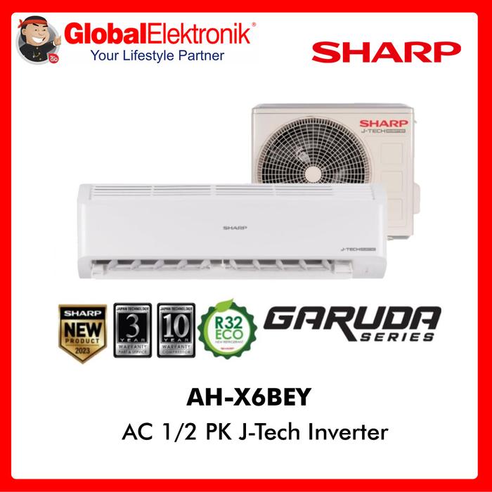 Jual AC Sharp 1/2 PK AH-X6BEY Inverter X6BEY Garuda Series - Kota ...
