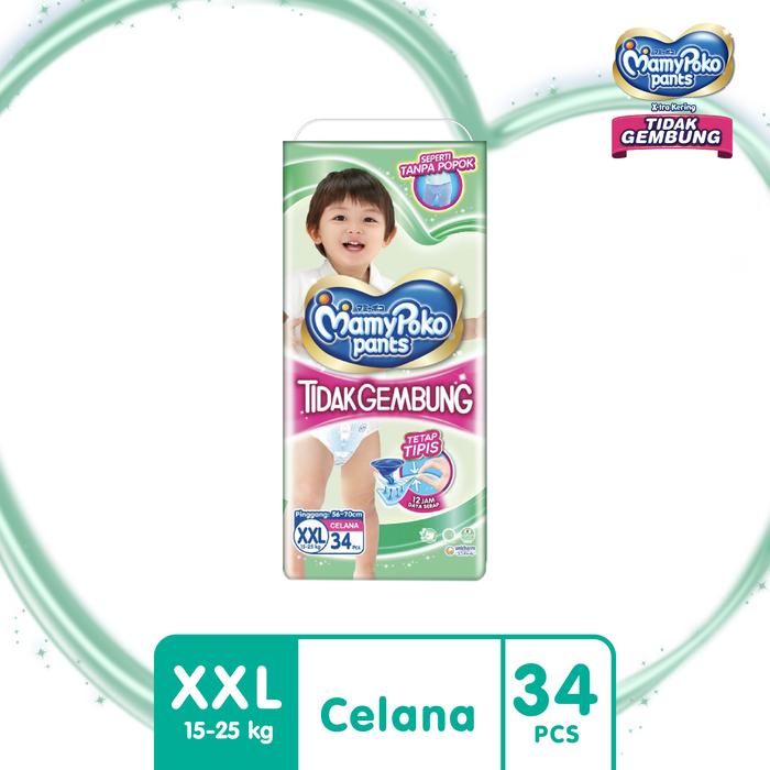 Promo MamyPoko Pants X-tra Kering Slim Tidak Gembung - XXL 34 - Popok Celana - - MamyPoko ...