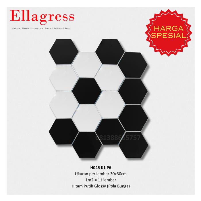 Jual PROMO Ellagress Mosaik Keramik Hexagon (HARGA PERDUS) - K1 P6 ...