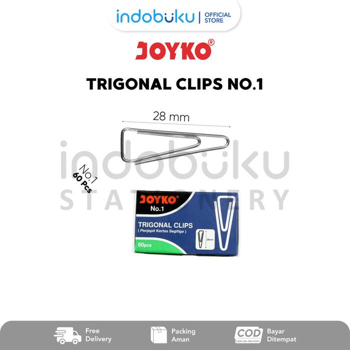 Jual Trigonal Clips Joyko NO.1 / Klip Penjepit Kertas Segitiga Joyko NO ...