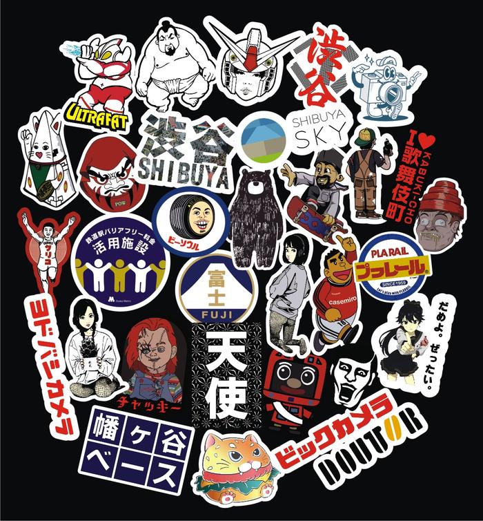 Jual harajuku sticker / harajuku style sticker pack / japan sticker ...