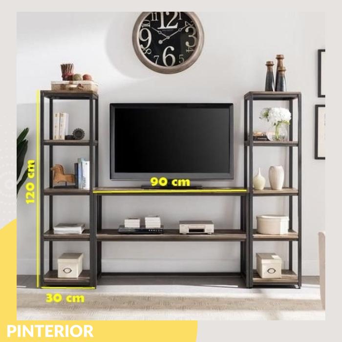 Jual Backdrop TV rak lemari industrial minimalis - Model-5 - Kab. Bogor ...