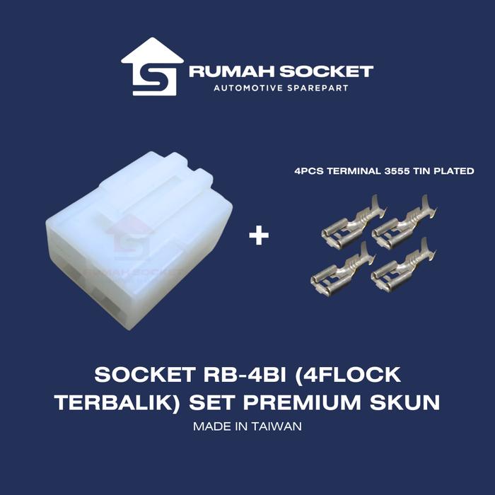 Jual SOCKET/SOCKET RUMAH SKUN KONEKTOR 4 PIN FEMALE/CEWEK LOCK TERBALIK ...
