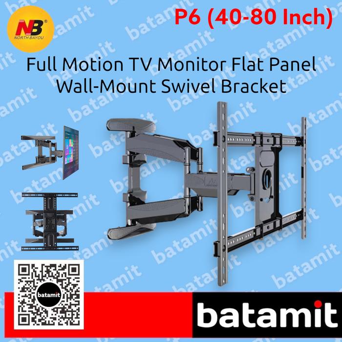 Jual Bracket NB NORTH BAYOU P6 40"-80" Breket TV LED LCD Monitor Wall-Mount - Kota Batam ...