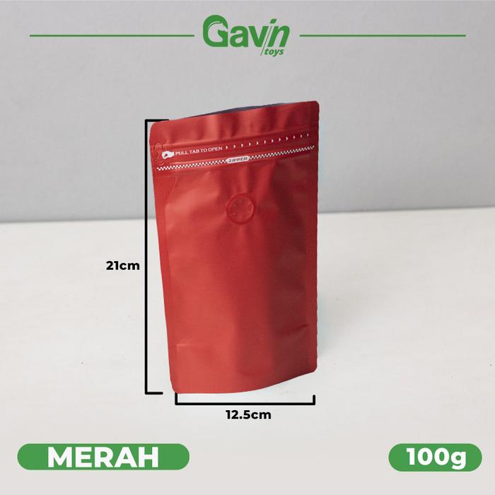Jual Standing Pouch Coffee Bean Bag 100gr - Kemasan Biji Kopi Valve ...