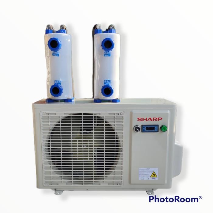 Jual Mesin water chiller 2pk dengan evaporator 2 tabung 2pk outdoor ...