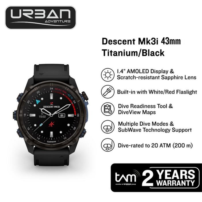 Promo Garmin Descent Mk3i – 43 mm Carbon Gray DLC Titanium Cicil 0% 3x ...