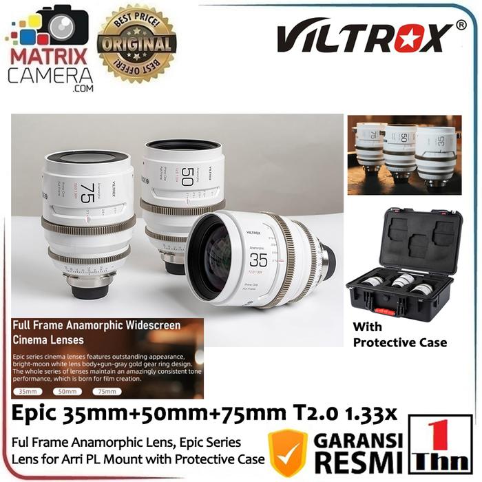 Promo Viltrox Epic Lens 35/50/75mm T2.0 1.33X Anamorphic for ARRI PL ...