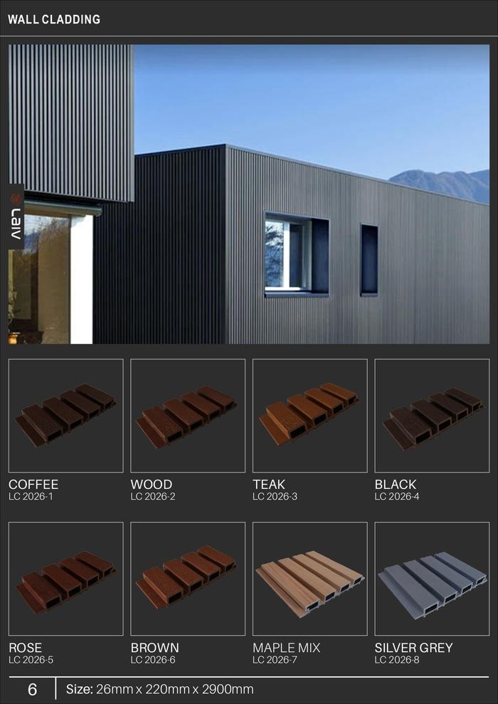 Jual Decking WPC Dinding Outdoor/Indoor Panjang 2,9m - WPC Cladding ...