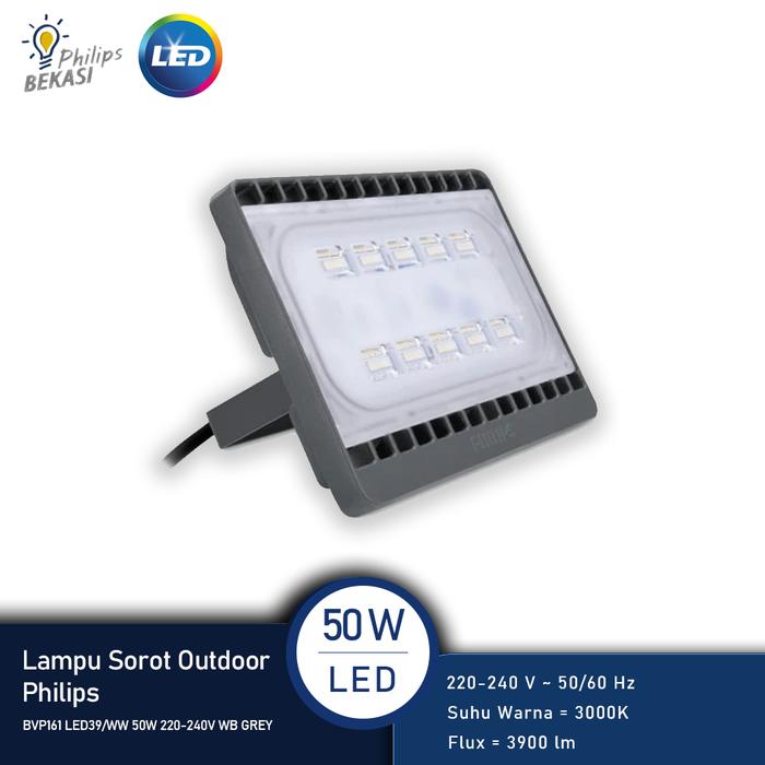 Jual Lampu Sorot Outdoor Philips BVP161 LED39/WW 50W 220-240V WB GREY - Kota Bekasi - Cipta ...