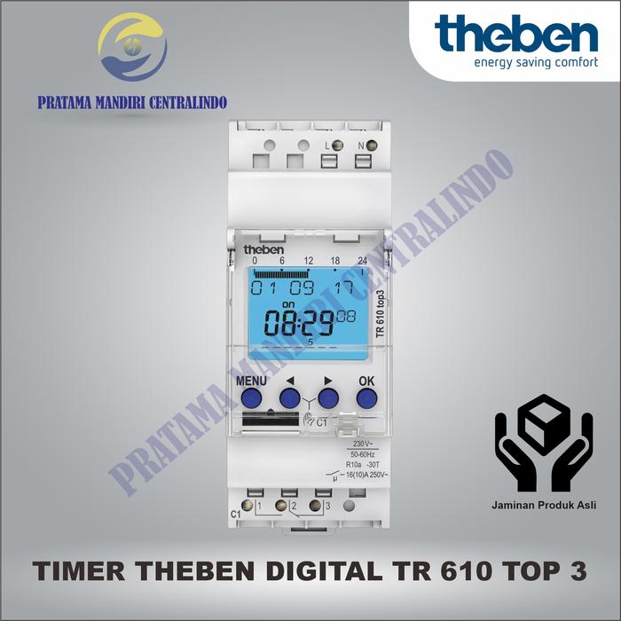 Jual TIMER DIGITAL AUTOMATIC SWITCH PANEL THEBEN TR 610 TOP3 TOP 3 ...