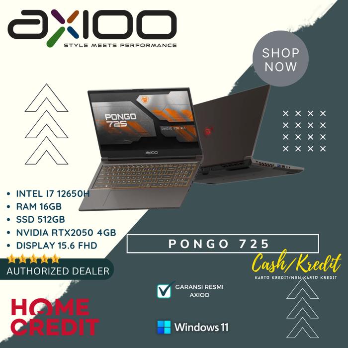 Jual LAPTOP AXIOO PONGO 725 I7 12650H/16GB/512GB/RTX2050 4GB/15.6"/W11 ...