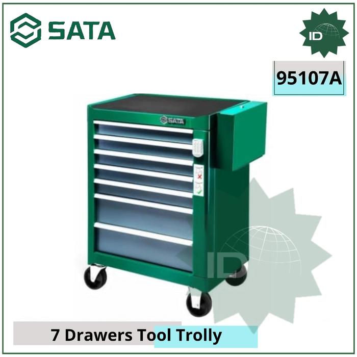 Jual Trolley 7 Laci 95107A Kunci Berkode 7 Drawer Trolley Tool SATA ...
