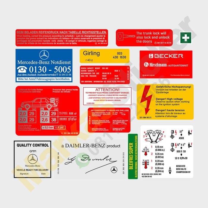 Jual Sticker Mercedes Benz W201 Set - Kab. Bandung - Markas Sticker ...