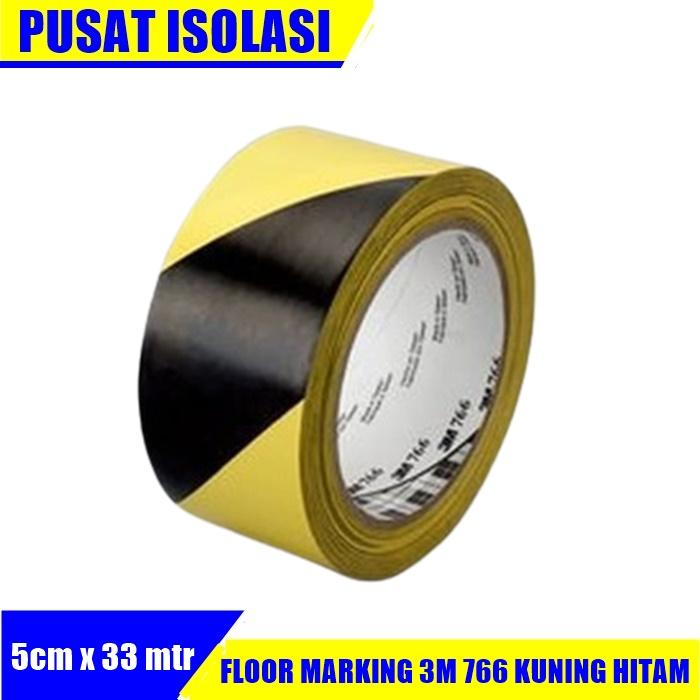 Jual 3M 766 Lakban Lantai Kuning Hitam Floor Marking 3M 766 Yellow ...