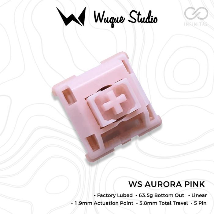 Jual Wuque Studio WS Aurora Pink Lubed mechanical keyboard switch (Linear) - Jakarta Barat ...