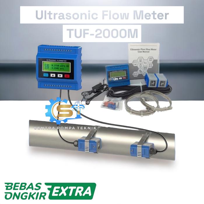 Jual Ultrasonic Flow meter TUF2000M-Liquid Flowmeter TUF-2000M 50-700MM ...