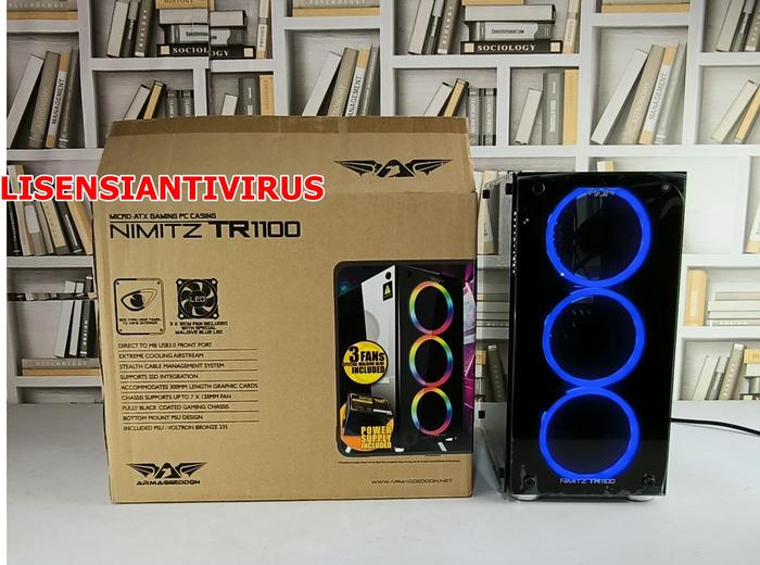 Jual Casing PC ARMAGEDDON Nimitz TR1100 armagedon include 3 Fan and PSU ...