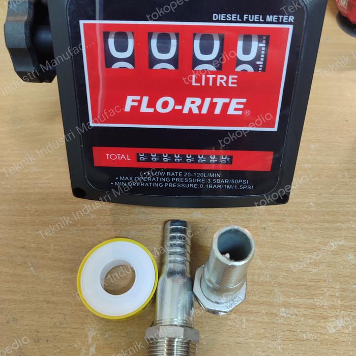 Jual Flow Meter Flo Rite 3/4" inch /Meteran Solar / Minyak / OiL ...