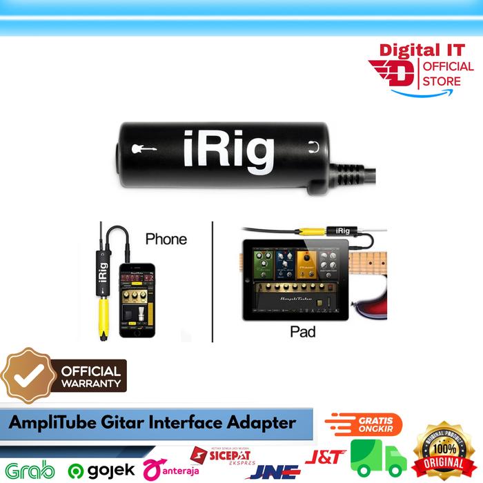 Jual AmpliTube Gitar Interface Adapter Audio Converter For iPhone/iPod ...