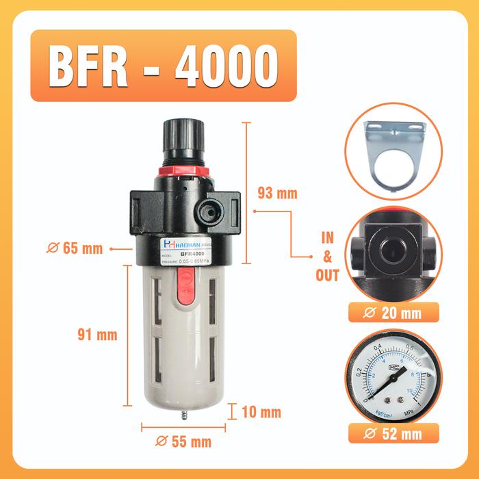 Promo air filter regulator airtac BFR-4000-04 1/2 in" - BFR 2000(1/4 ...